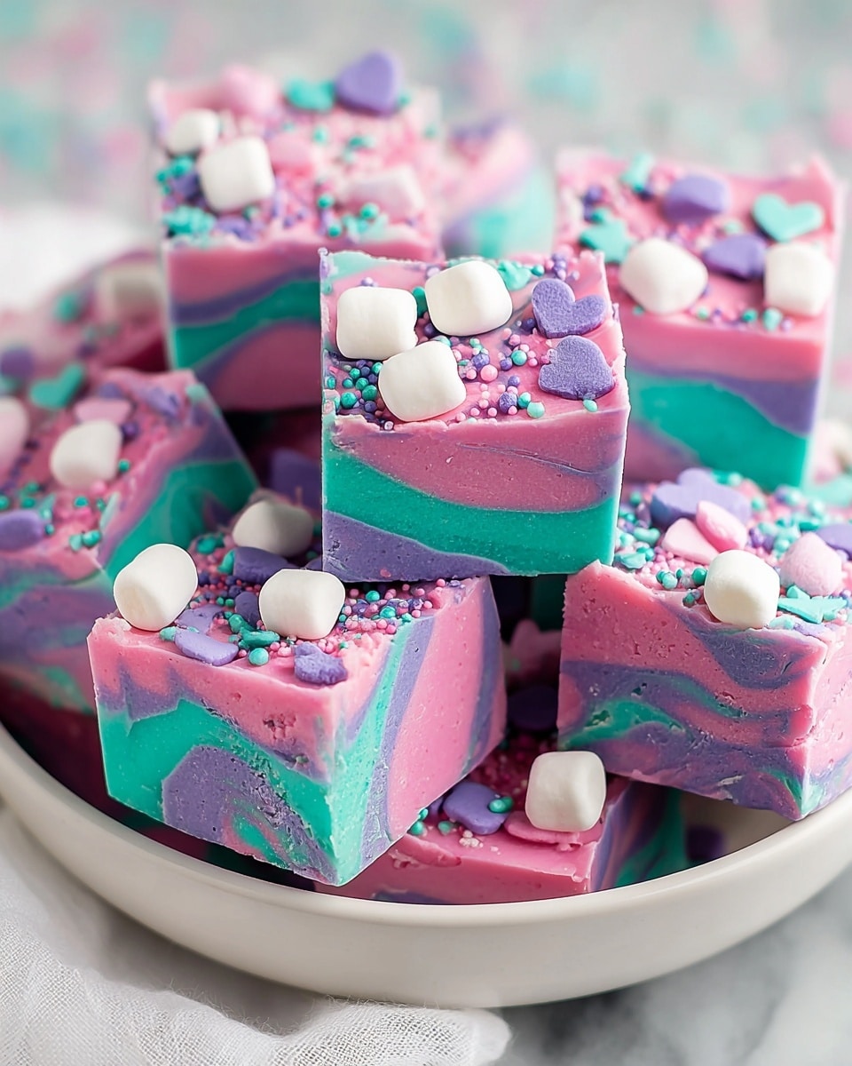 Unicorn Fudge: Whimsical Colorful Candy Treats to Delight